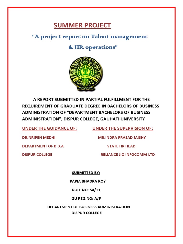 Talent Management and HR Operations at Reliance Jio State Headquartes ...