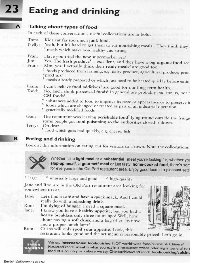Cambridge - English Collocations in Use U23 Eating PDF | PDF
