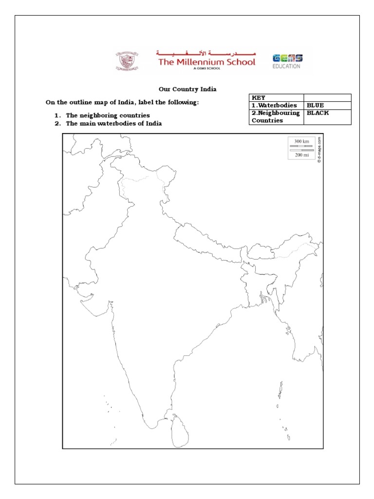 Blank MAP-Our Country India | PDF
