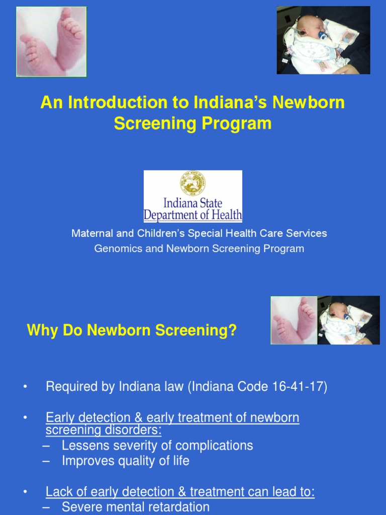 An Introduction to Indiana’s Newborn Screening Program | Health Care ...