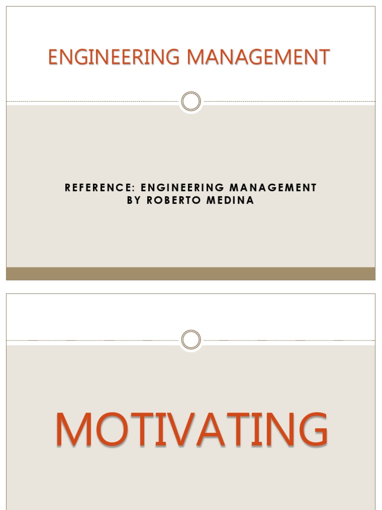 Engineering Management Chapter 7 Motivation Pdf