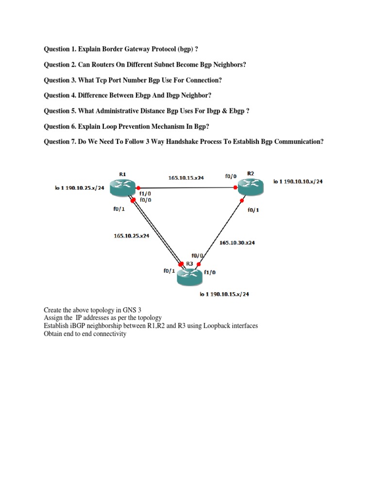 BGP Basic Assessment | PDF