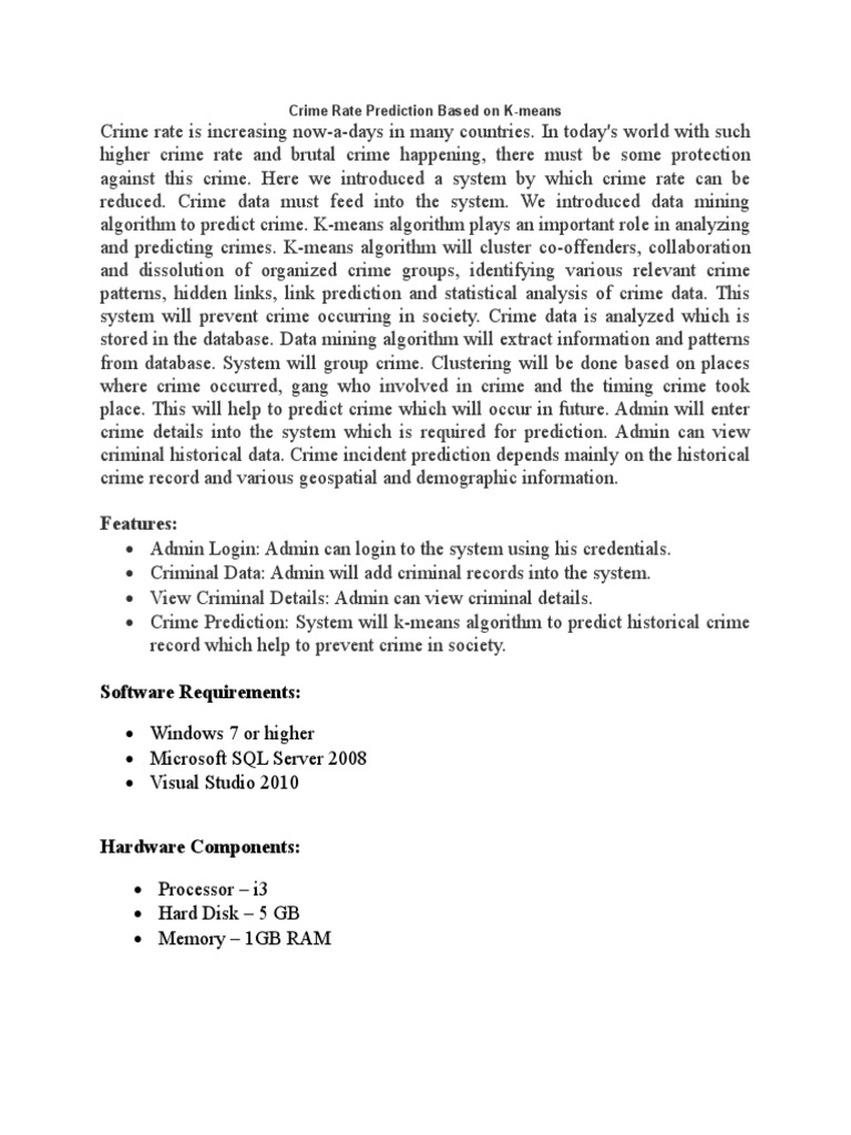 Features:: Software Requirements | PDF