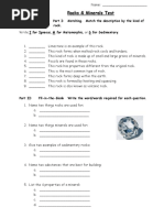 Rocks & Minerals - Unit Test (Answer Key) | PDF | Rock (Geology ...
