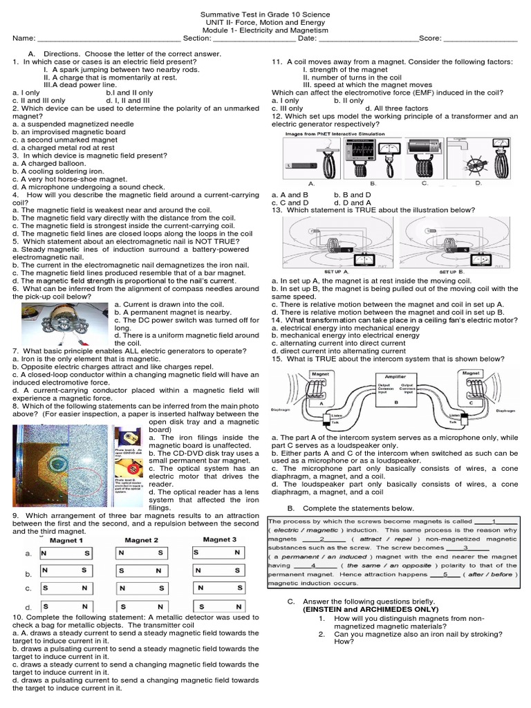 Compass Needle Alignment Insights | PDF | Magnetic Field | Electric Charge