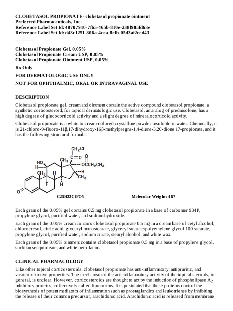 Guide to Clobetasol Propionate Gel, Cream and Ointment: Uses, Safety Information, and Dosage ...