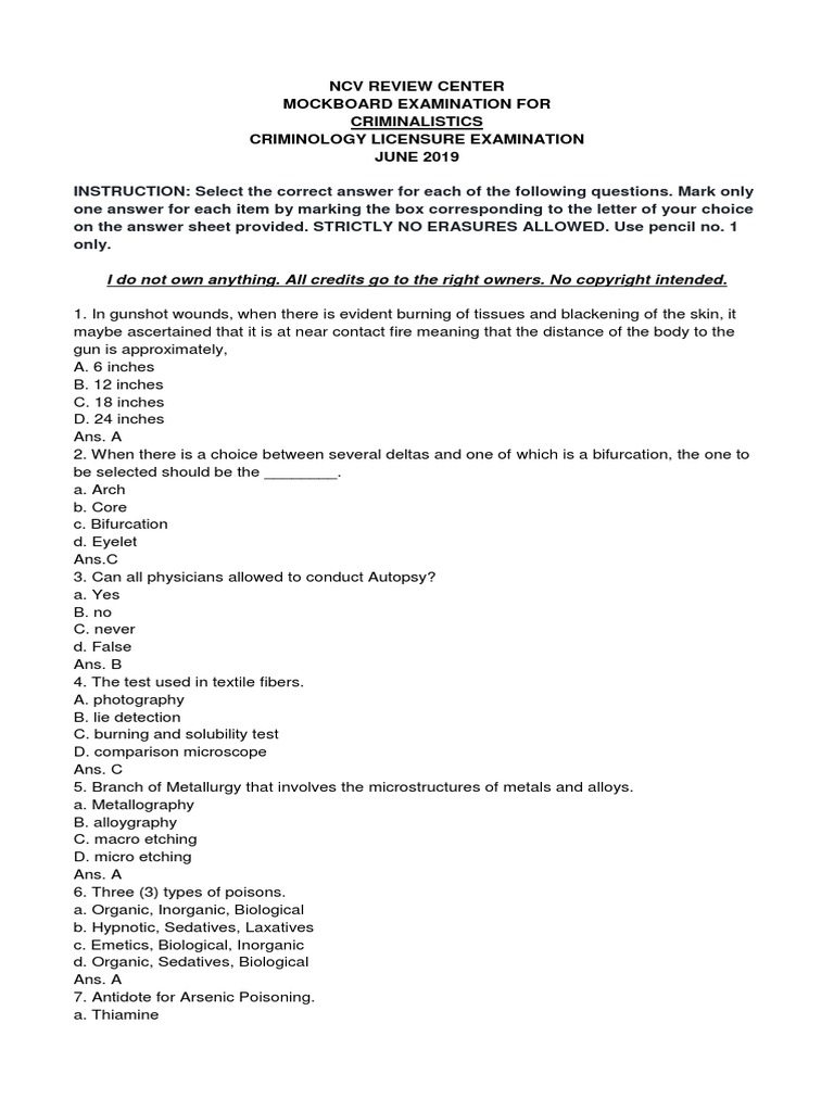 Board Examination Question and Answer | PDF | Miranda Warning | Crime ...