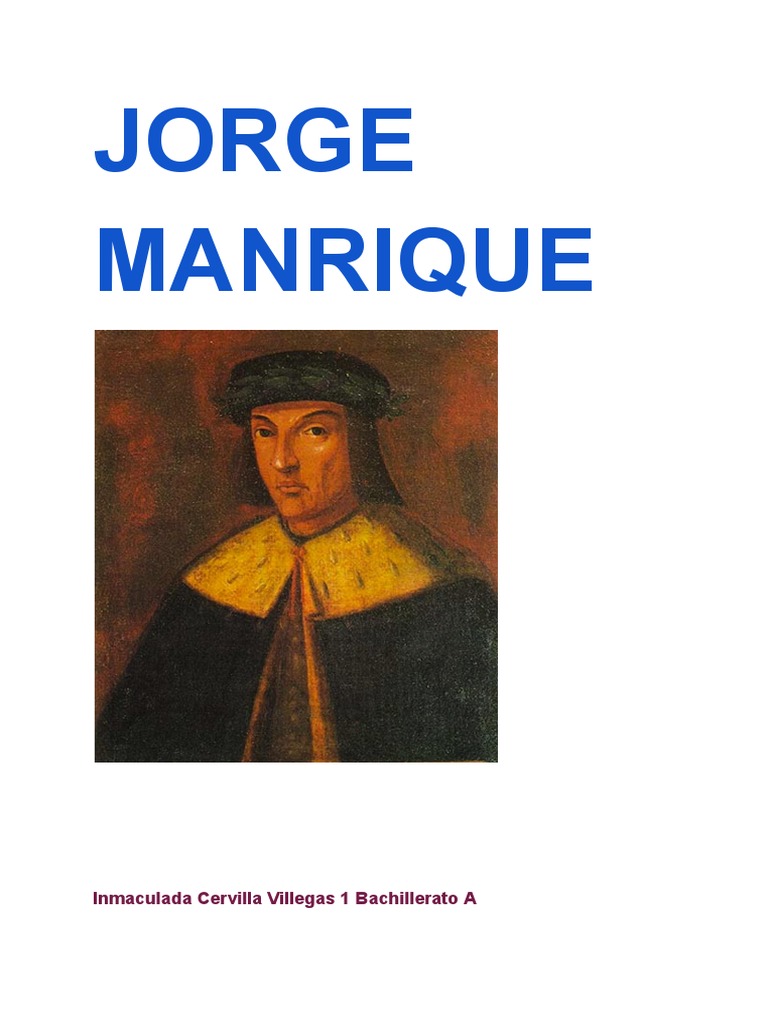 Jorge Manrique PDF | PDF | Poesía