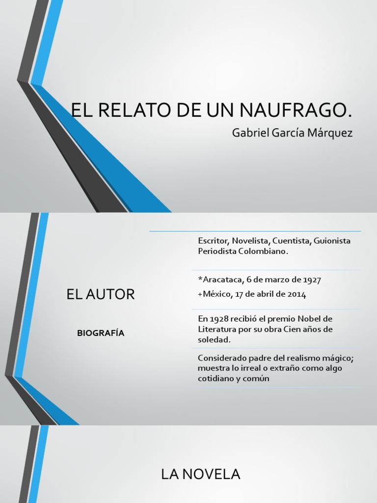 El Relato de Un Naufrago | PDF | Gabriel García Márquez | Novelas