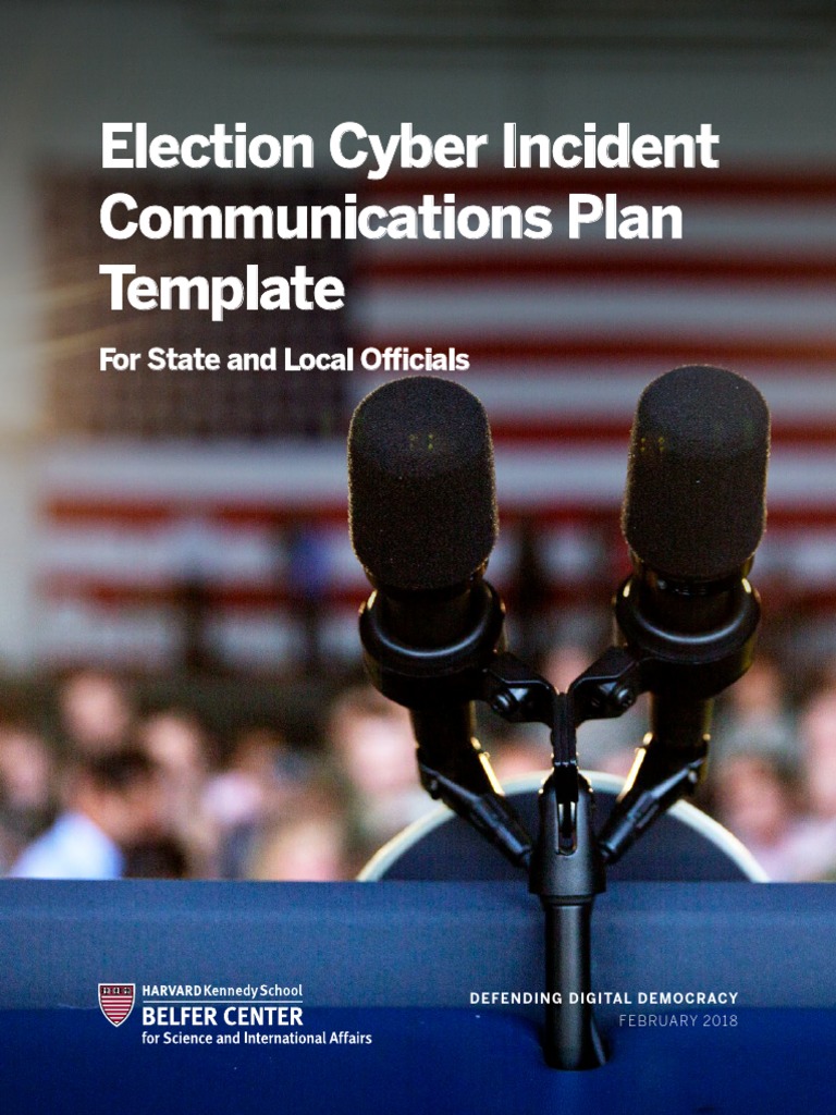 Election Cyber Incident Communications Plan Template: For State and ...