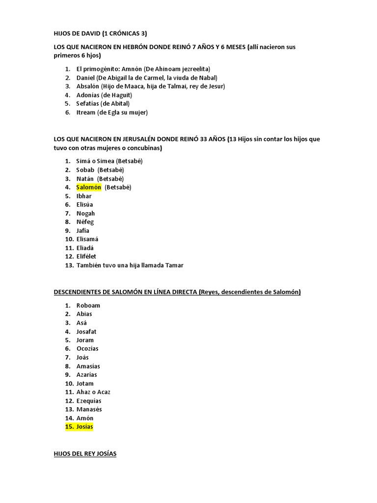 Descendencia de David | PDF