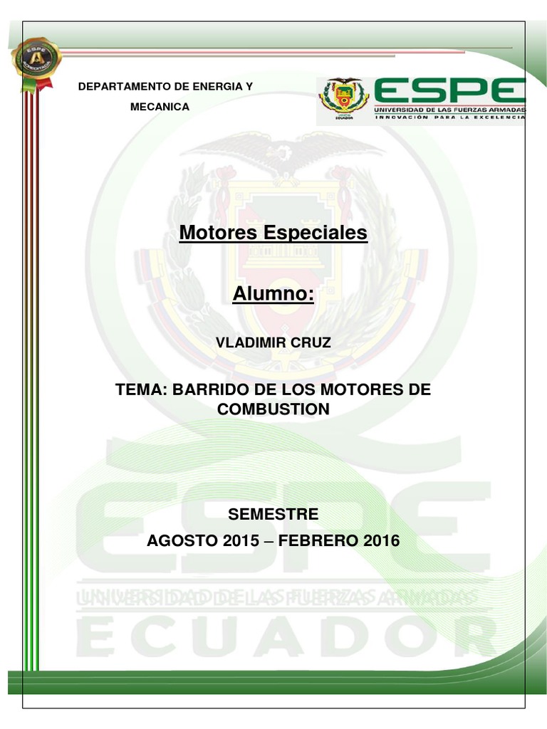 Barrido de Los Motores de Combustion | PDF | Motor de combustión ...