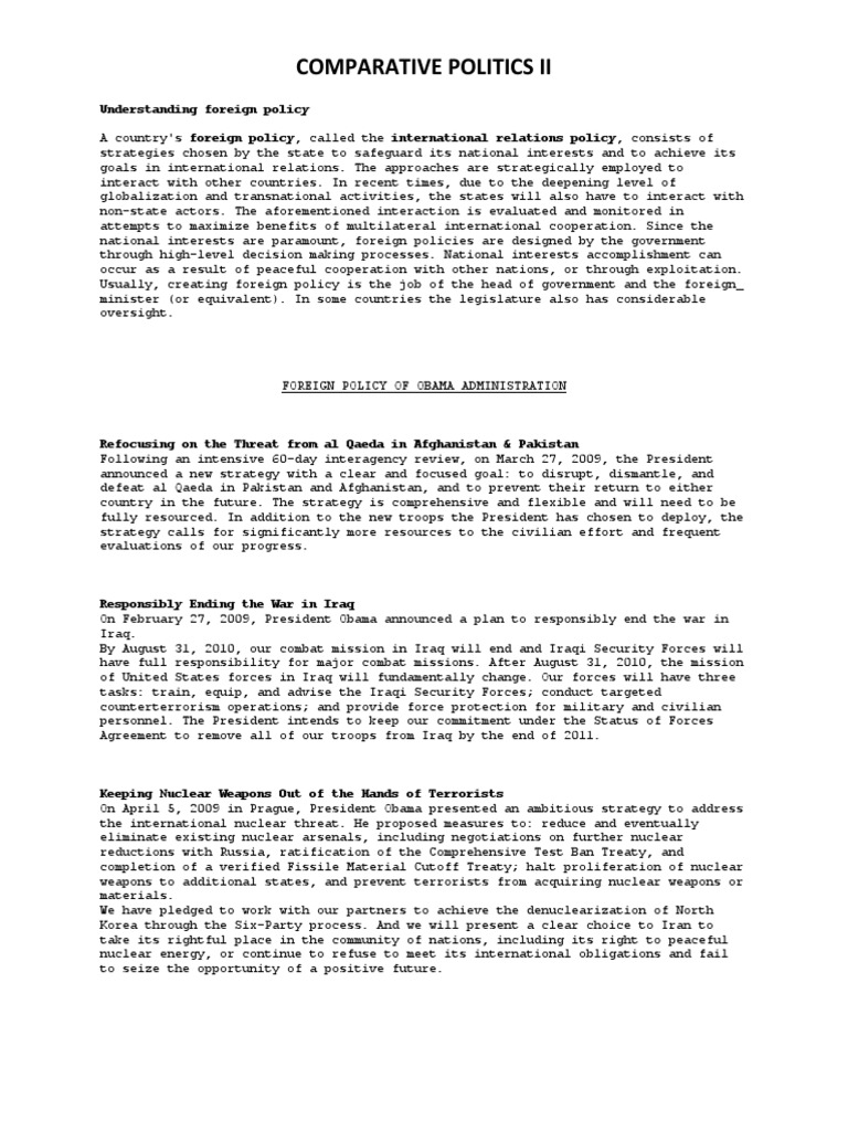 Understanding Foreign Policy | PDF | Nuclear Weapons | Government