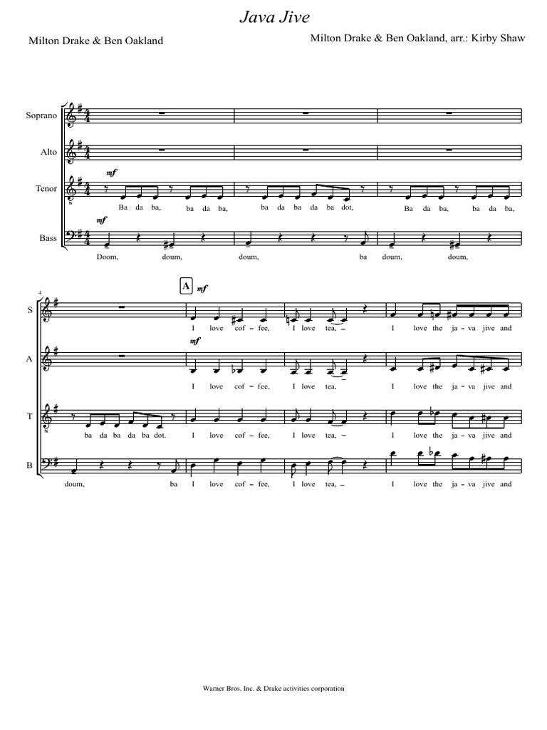 Milton Drake & Ben Oakland Milton Drake & Ben Oakland, Arr.: Kirby Shaw ...