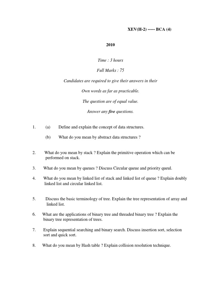 Magadh Bca Paper 4 2010 PDF | PDF