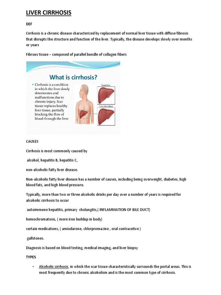 Overview of Liver Cirrhosis | PDF | Cirrhosis | Gastroenterology