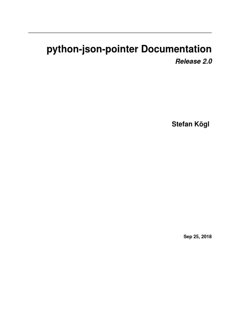 Python Json Pointer Pdf Command Line Interface Python