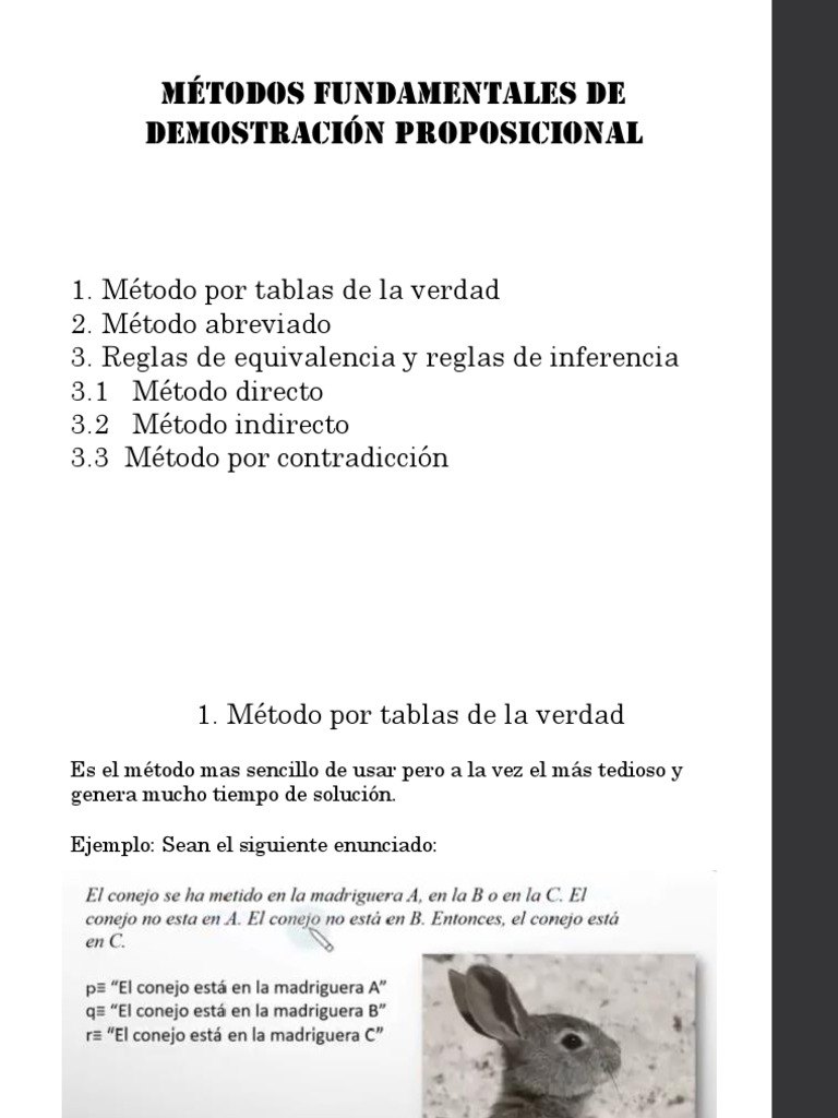 Métodos de Demostración | PDF | Verdad | Lógica