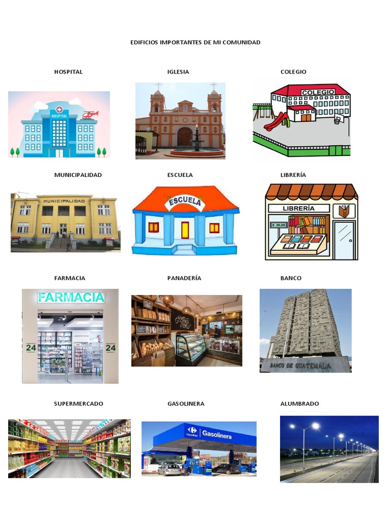 Edificios Importantes de Mi Comunidad | PDF