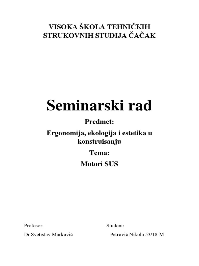 Motori Sa Unutrasnjim Sagorevanjem