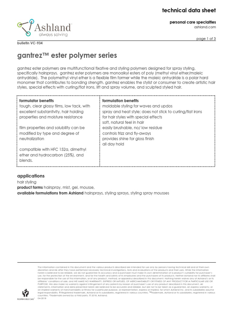 Tib Vc-934 Gantrez Es | PDF | Polyvinyl Chloride | Polymers