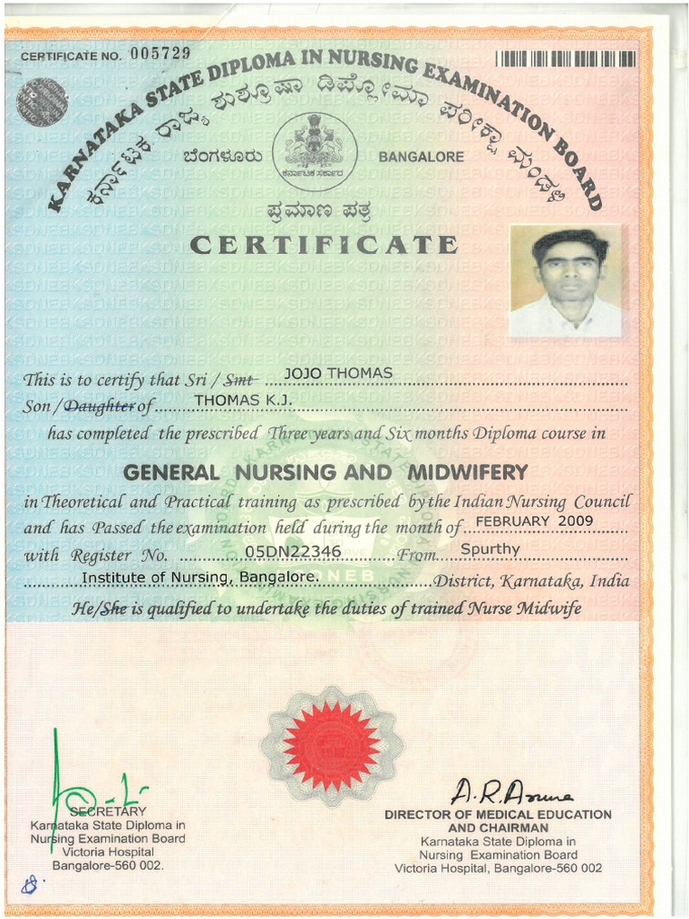 Nursing Certificates | PDF