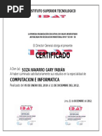 Certificado Sencico | PDF