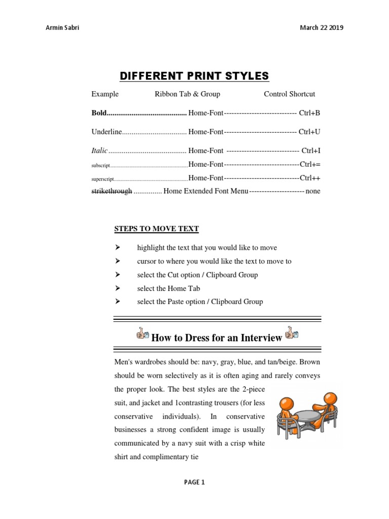 Different Print Styles | PDF | Suit (Clothing) | Clothing