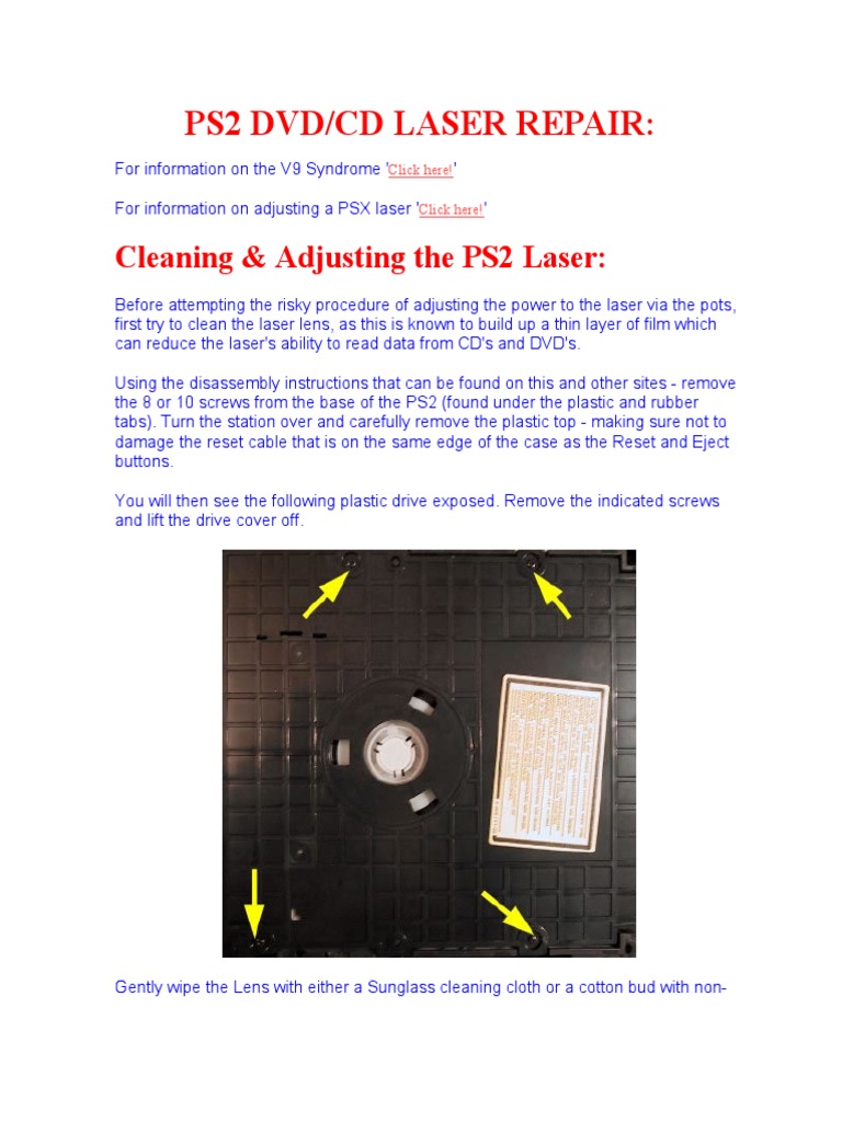 Playstation2 Fat Laser Repair Pdf Equipment