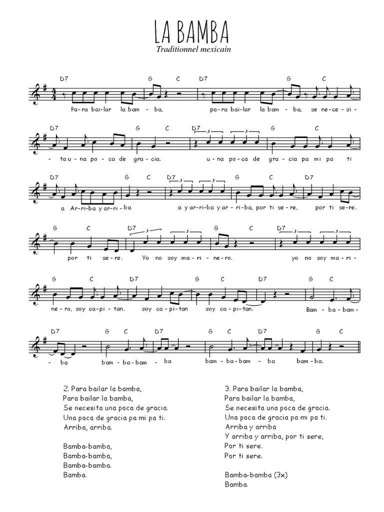 Traditionnel La Bamba | La Bamba (Canción) | Entretenimiento (general ...