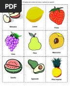 Loteria de Frutas y Verduras Espanol | PDF
