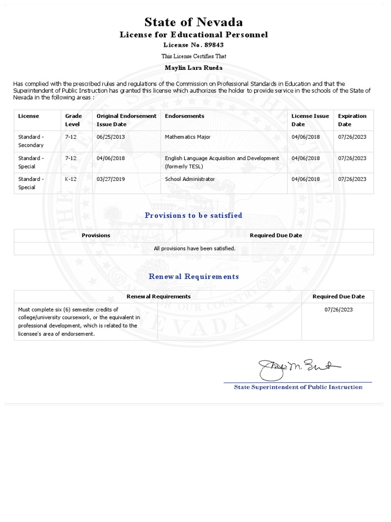 Lara Maylin 89843 License Renewal 89843 Standard License Output 756929 ...