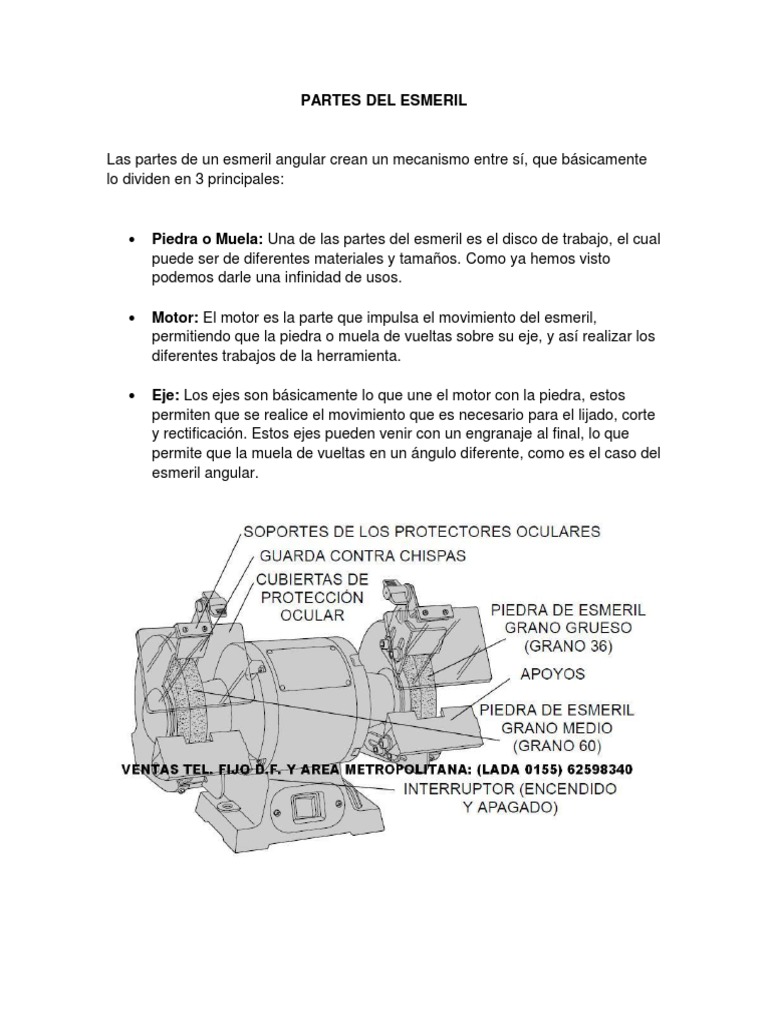 Partes del Esmeril Angular | PDF