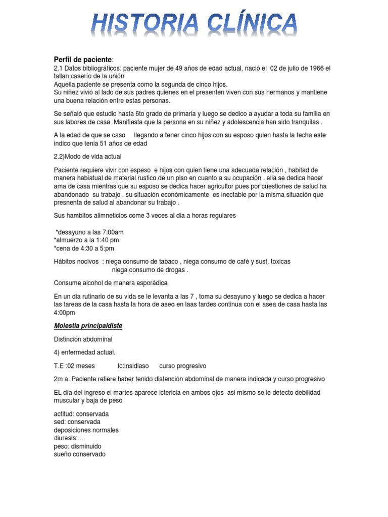 Perfil de Paciente | PDF