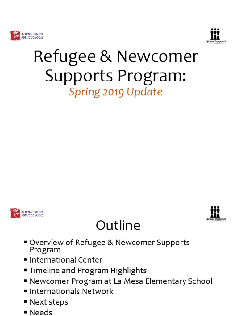 Refugee & Newcomer Program Update | PDF | Refugee | Behavior Modification