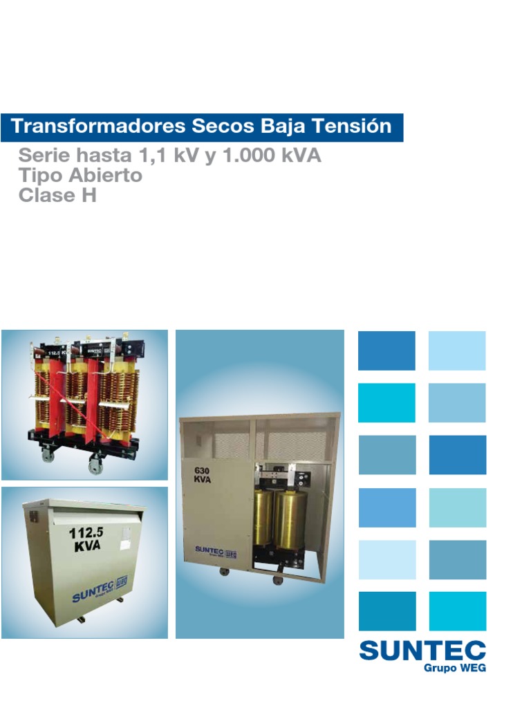 Catalogo Transformador Seco Baja Tension Tipo Abierto 1.1 KV | PDF ...