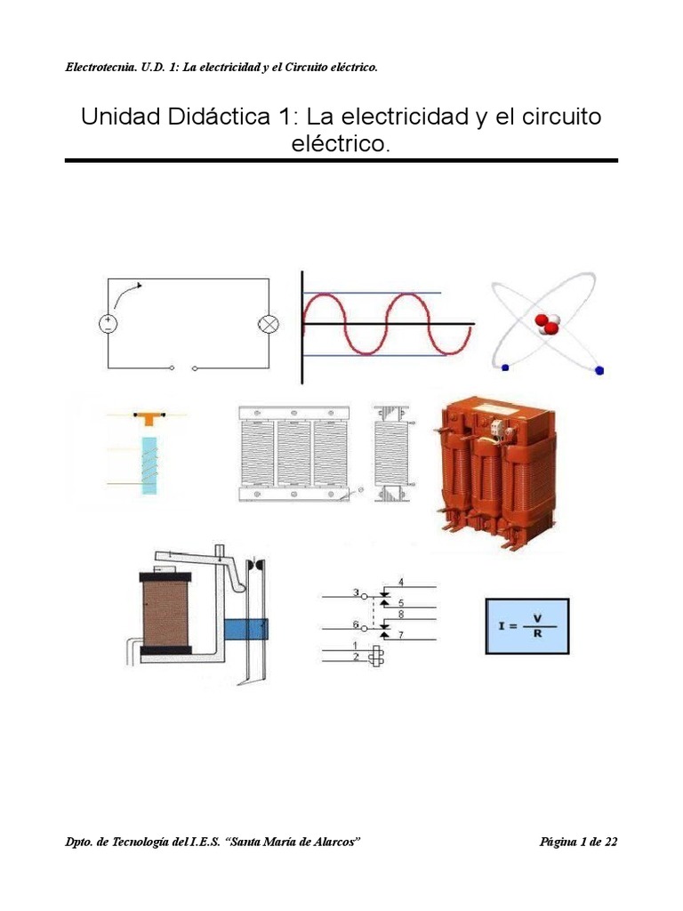 UD1 La Electricidad y El Circuito Electrico | PDF | Transformador | Relé