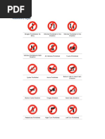 Botswana Road Traffic Signs | PDF | Traffic | Driving