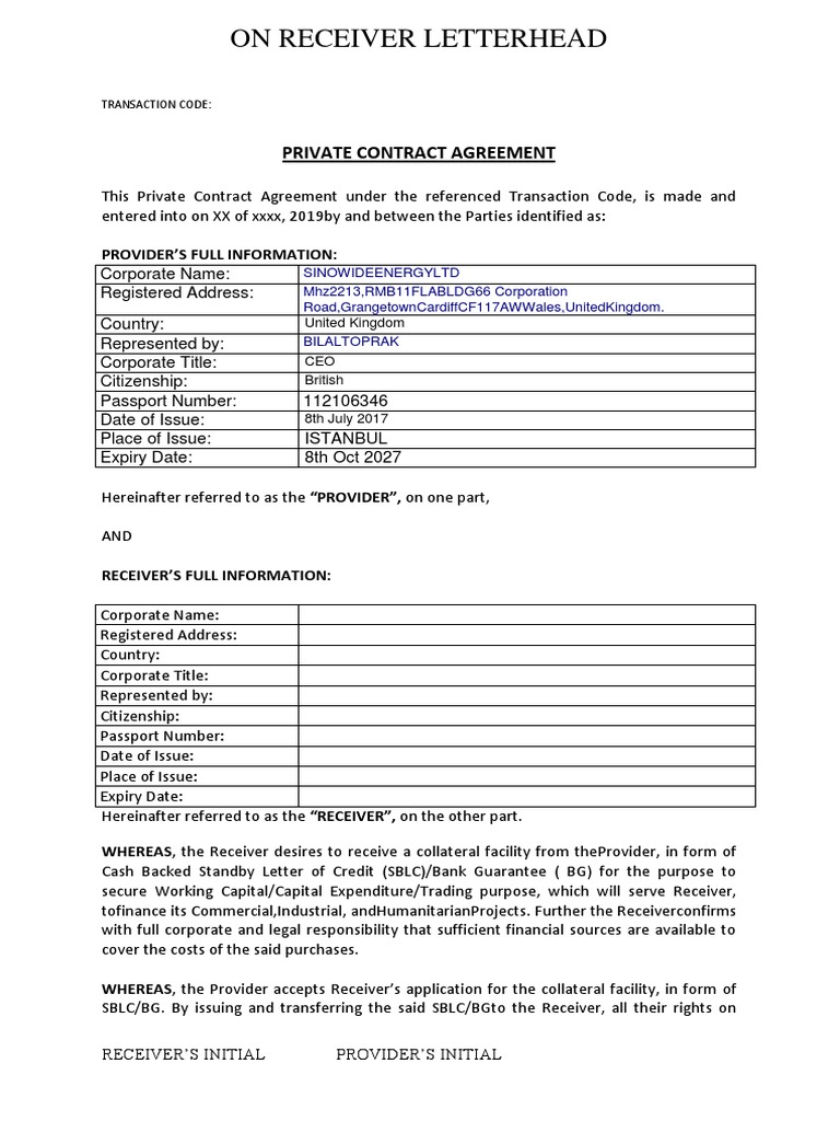 DOA FC SBLC-BG Callable 28+2 AGK | PDF | Wire Transfer | Letter Of Credit