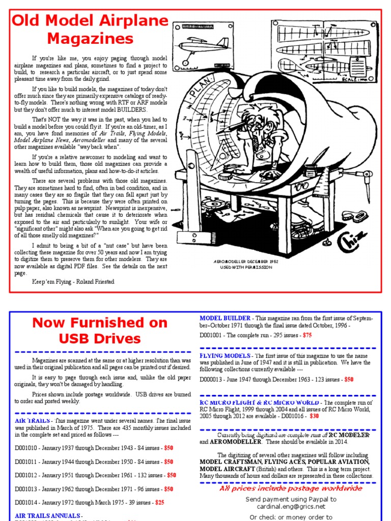 Digitized Aeromodelling Magazines for Sale | PDF | Newsprint | Magazines