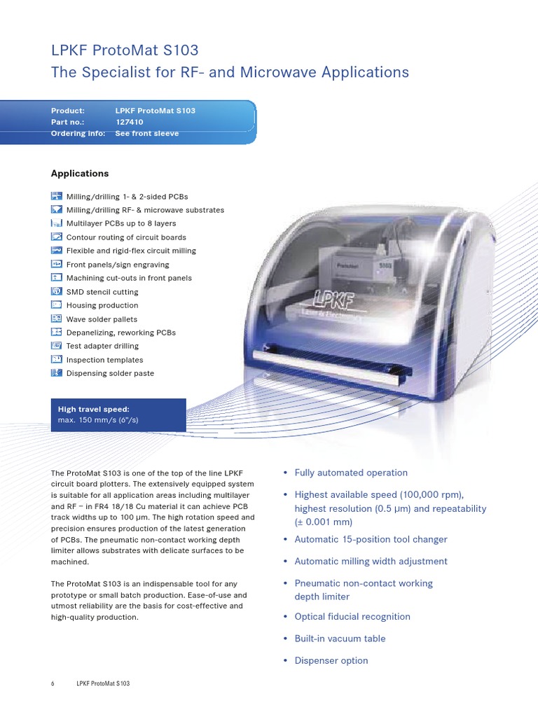 LPKF ProtoMat S103 | PDF | Printed Circuit Board | Industrial Processes
