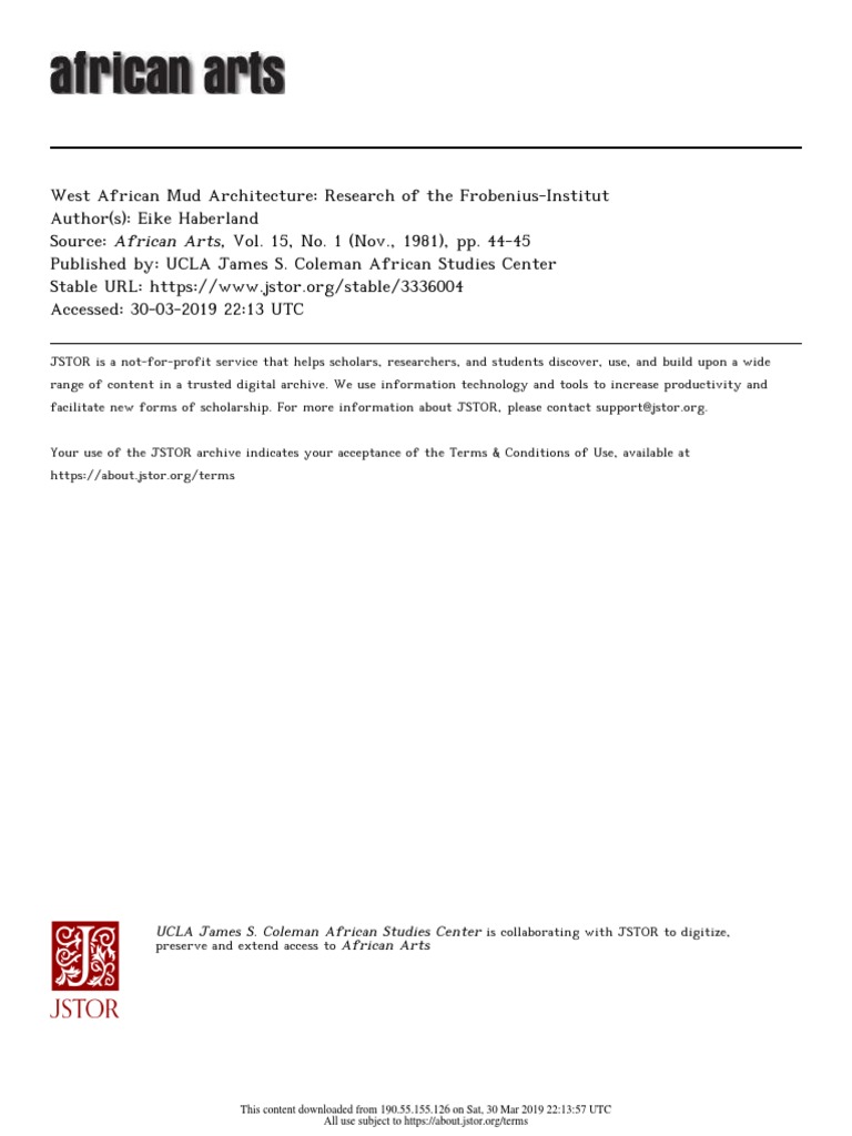 West African Mud Architecture | PDF | West Africa | Mud