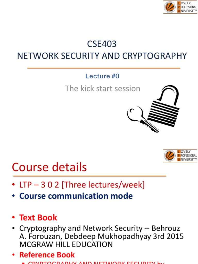 1 Introduction Network Security Cryptography | PDF | Information Security | Cryptography
