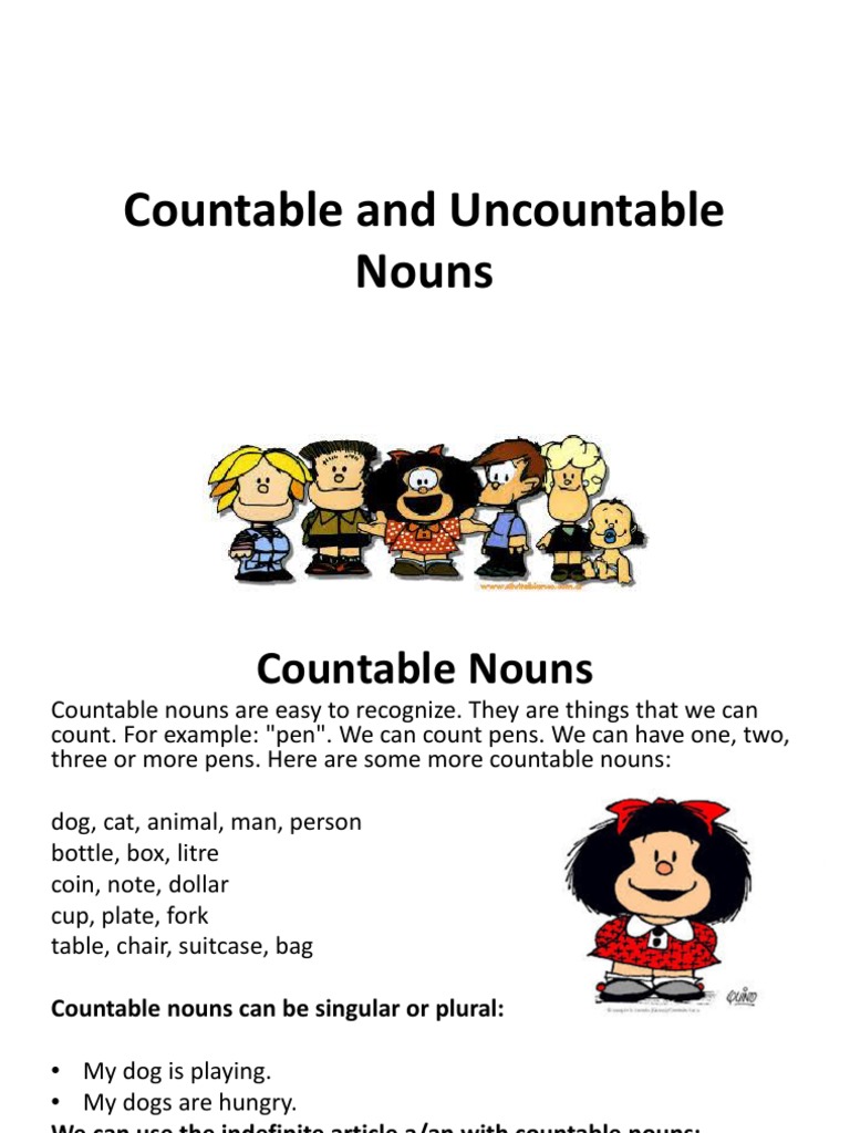 Countable vs. Uncountable Nouns Guide | PDF | Noun | Grammatical Number