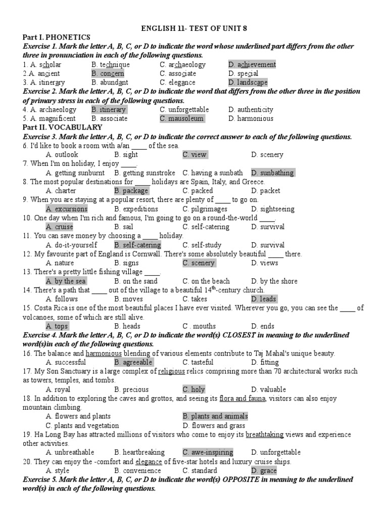 English 11 - Unit 8 | PDF
