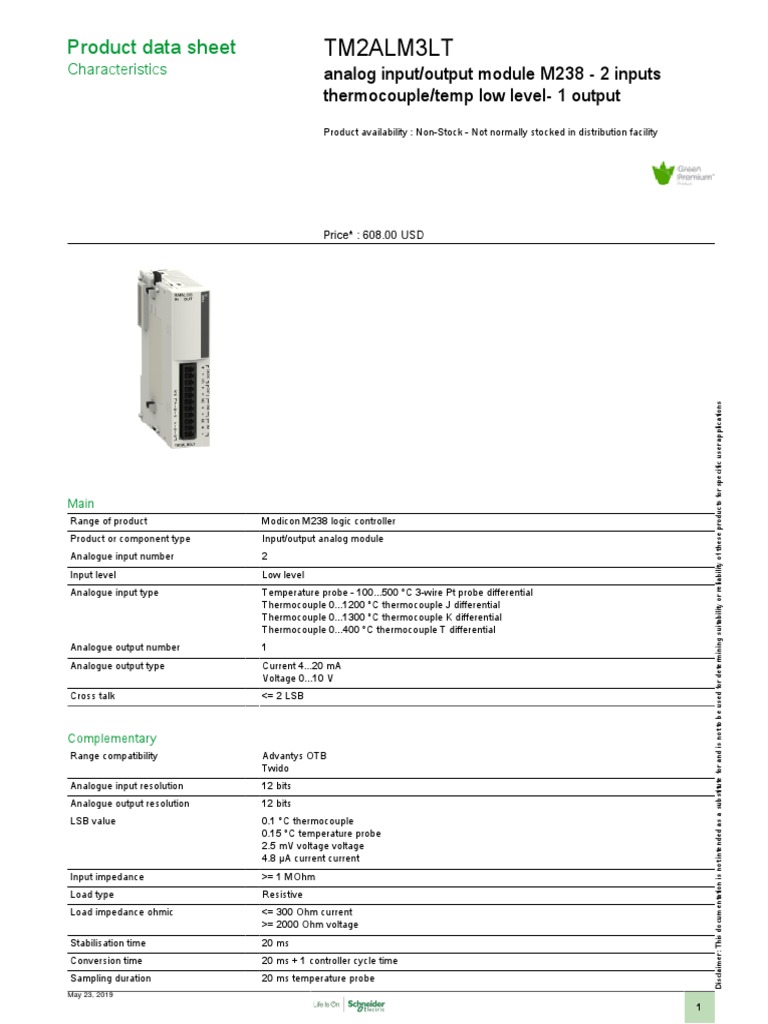 Twido - Programmable Controller - TM2ALM3LT | PDF | Thermocouple | Electromagnetism