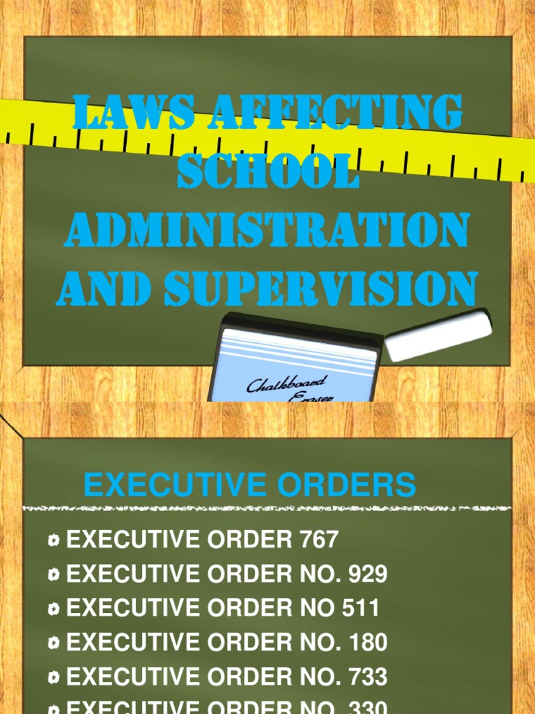 Laws Affecting School Administration and Supervision | PDF