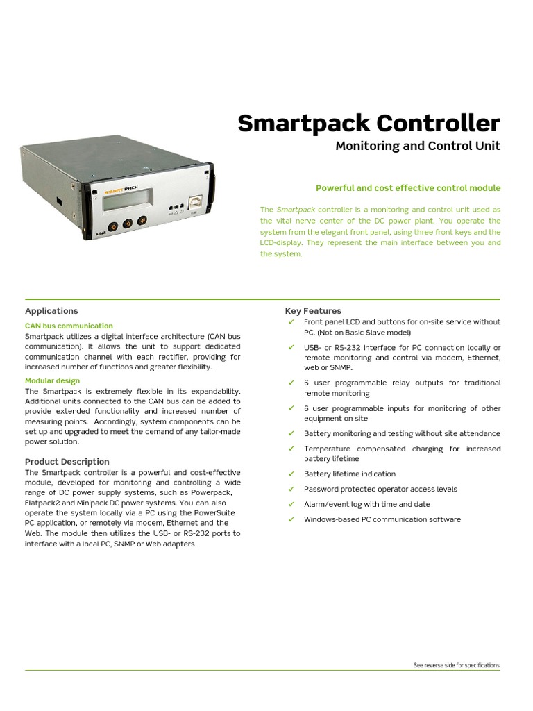 Smartpack Controller | PDF | Personal Computers | Rectifier
