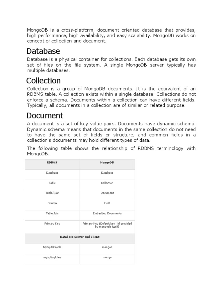Intro To MongoDB | PDF | Mongo Db | Data Type