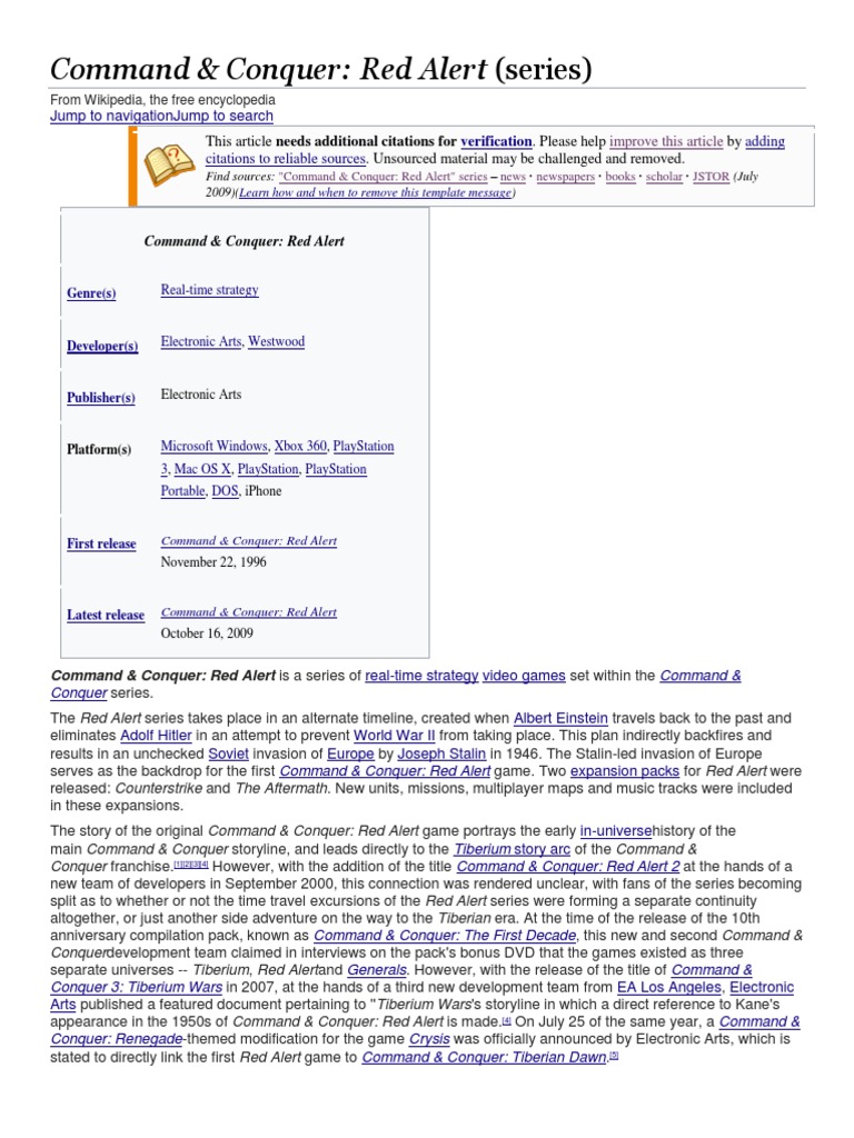 Red Alert Series | PDF | Video Games | Video Game Franchises